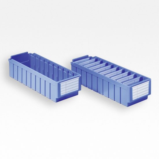 Plastic Storage Containers - Semi open front stackable storage containers